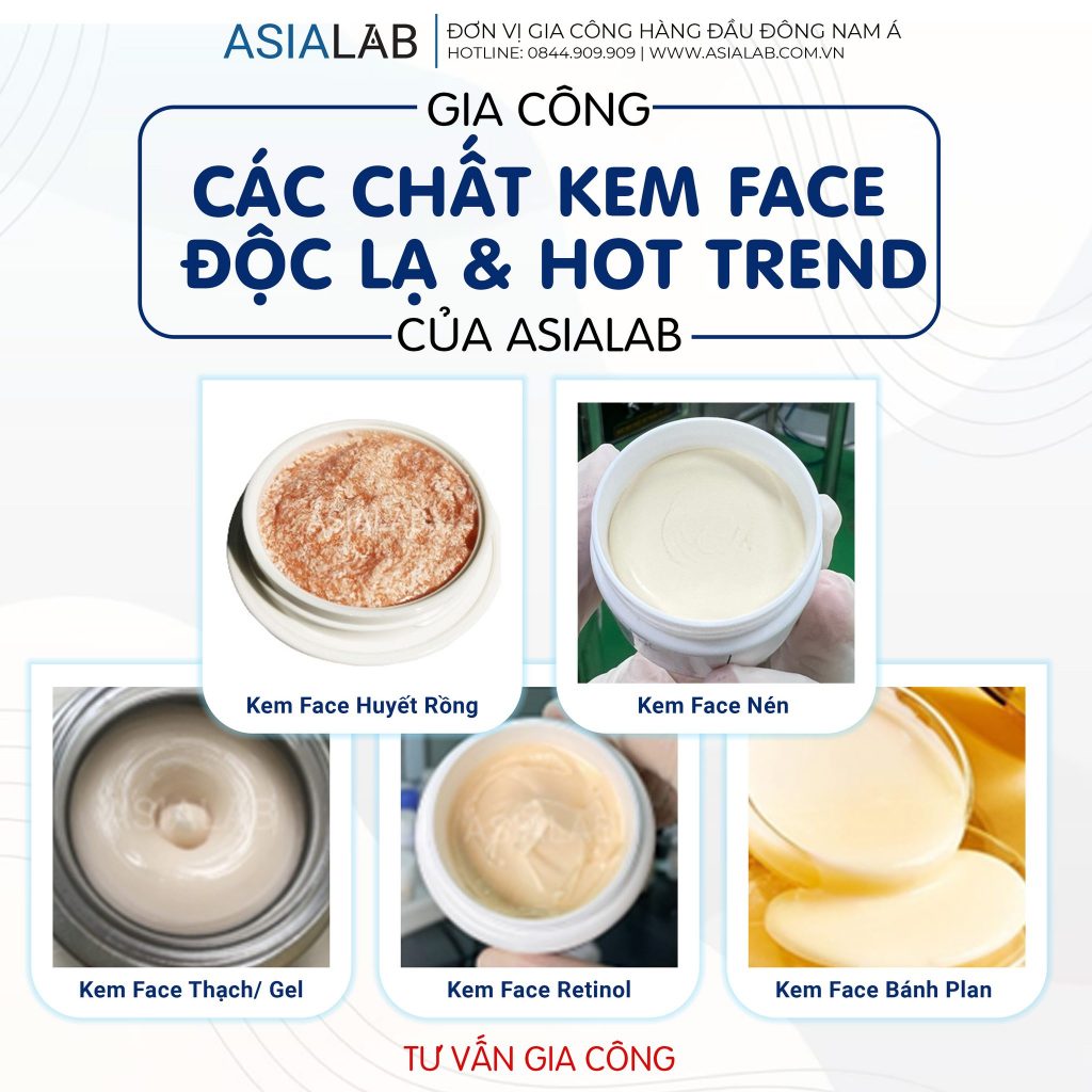 Đơn vị gia công kem face mụn giá rẻ số lượng theo yêu cầu on top sàn