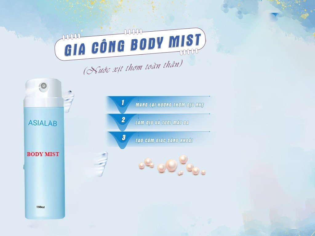 Đơn vị nghiên cứu và gia công body mist chất lượng - tự tin cho ngày dài